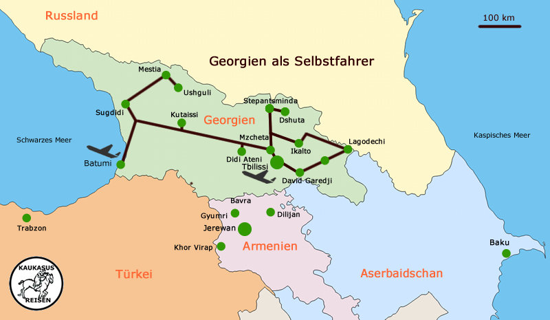 Georgien für Selbstfahrer – Mietwagenrundreise & Route